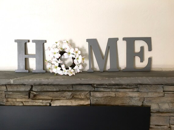 Home Letters Sign with Wreath | Etsy