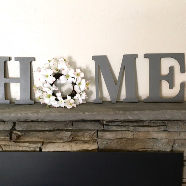 Home Letters With Wreath - Etsy