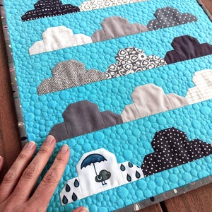 Cloud Mini Quilt Pattern PDF - Cloudy Skies - Beginner Friendly Scrap ...