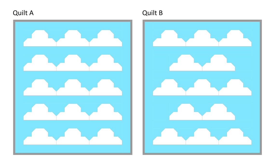 Cloud Mini Quilt Pattern PDF Cloudy Skies Beginner - Etsy
