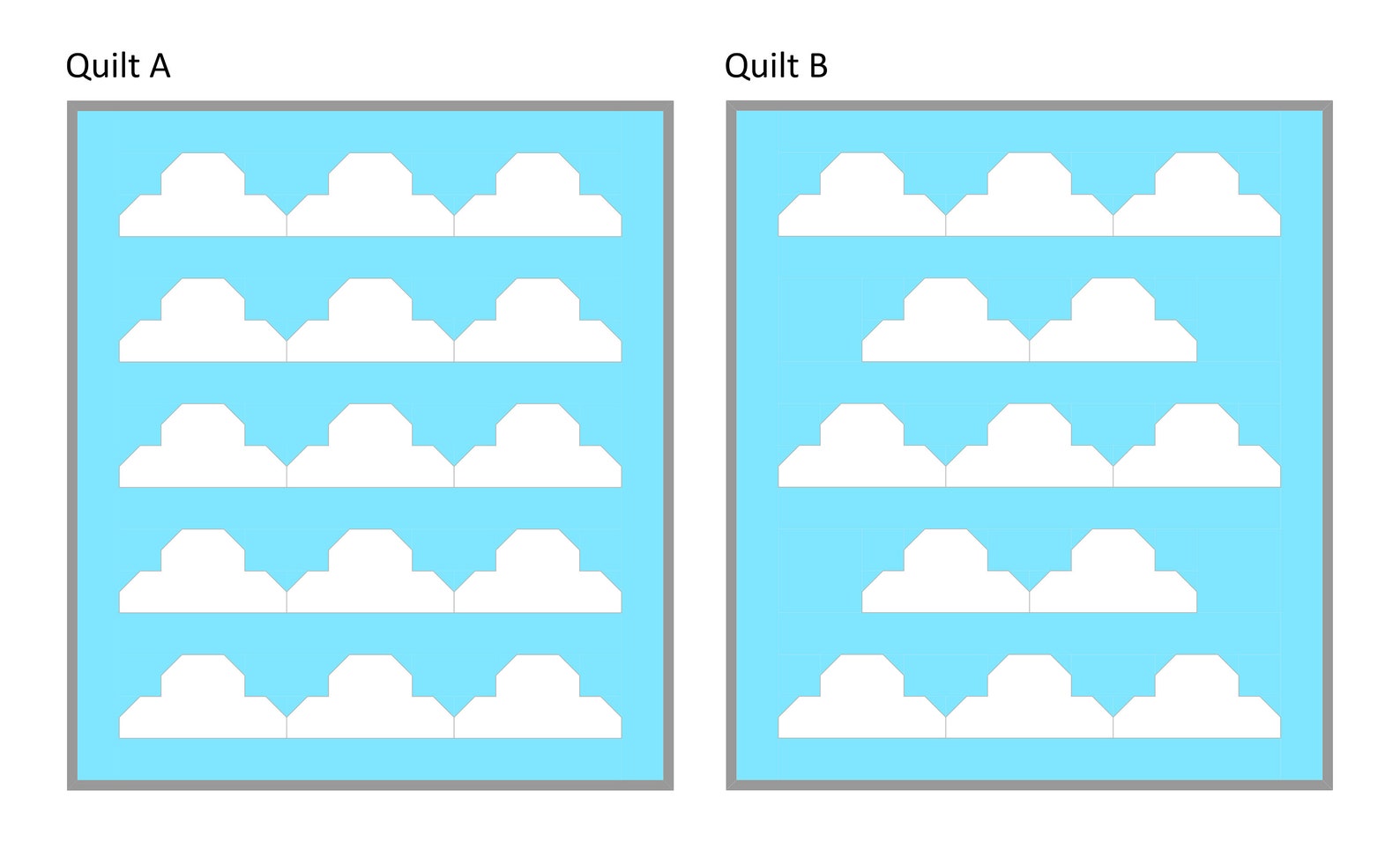 Cloud Mini Quilt Pattern PDF Cloudy Skies Beginner | Etsy