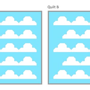 Cloud Mini Quilt Pattern PDF - Cloudy Skies - Beginner Friendly Scrap ...