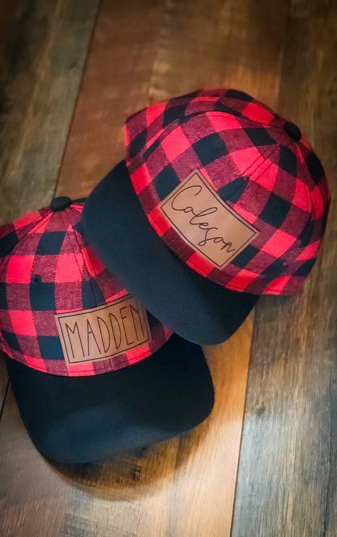 Buffalo Plaid Name Hat - Etsy