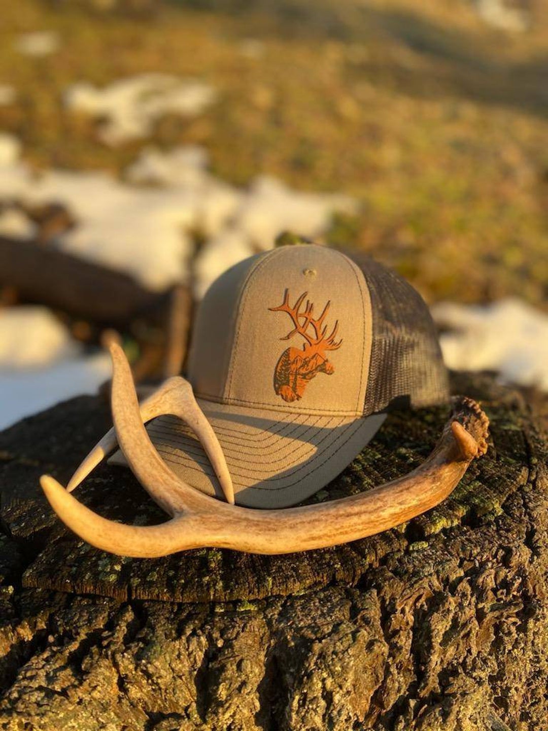 Elk Leather Patch Hat **ADULT** - Etsy