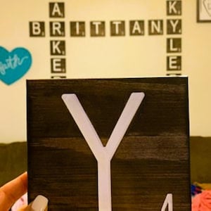 Large Wood Scrabble Tiles, Family Name Wall Art, Personalized Decor ...