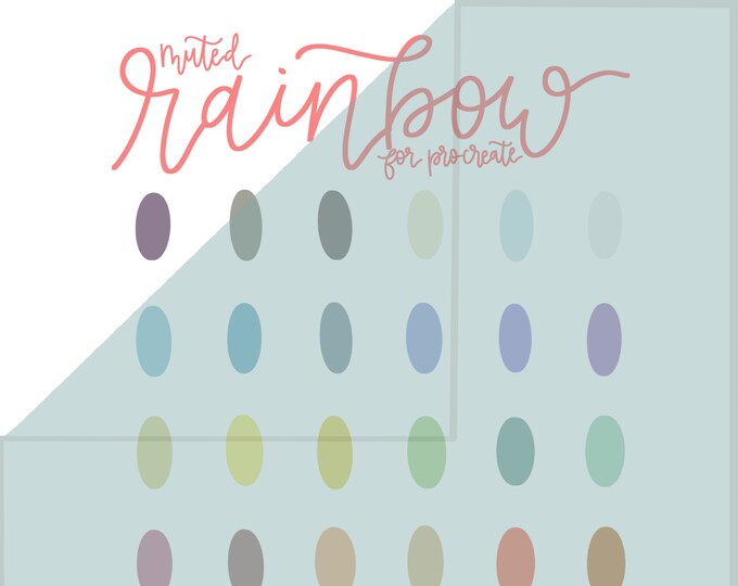 Digital Drawing Color Palette, Rainbow Themed Color Palette, Procreate ...