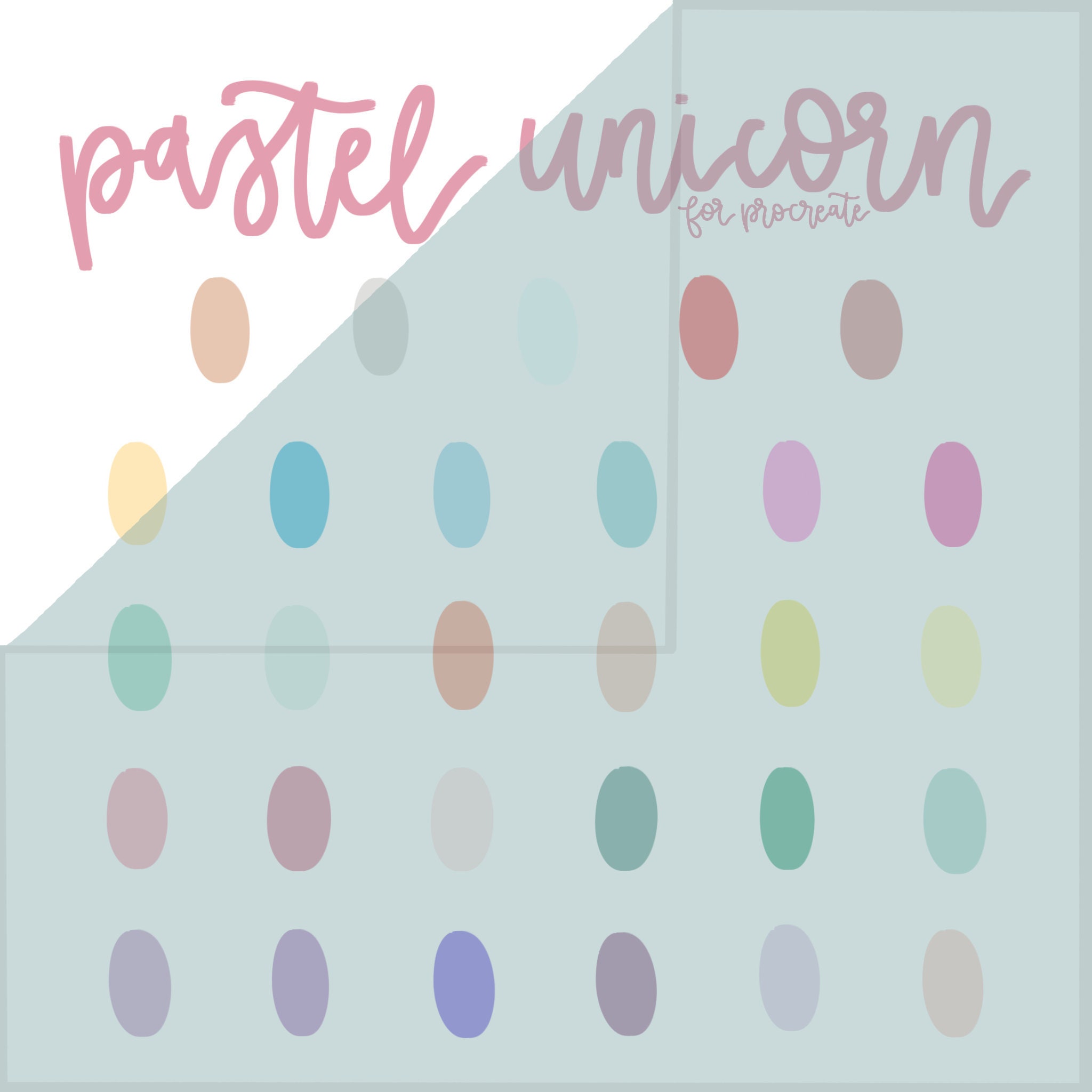 Digital Drawing Color Palette, Unicorn Themed Color Palette, Procreate ...