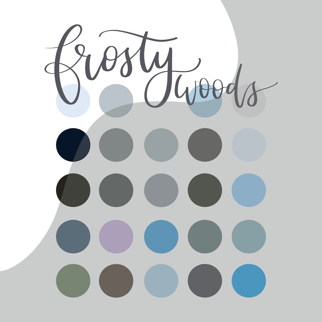 Digital Drawing Color Palette, Frozen Winter Themed Color Palette ...