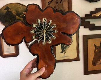 Tree Slab Wall Clock - Etsy