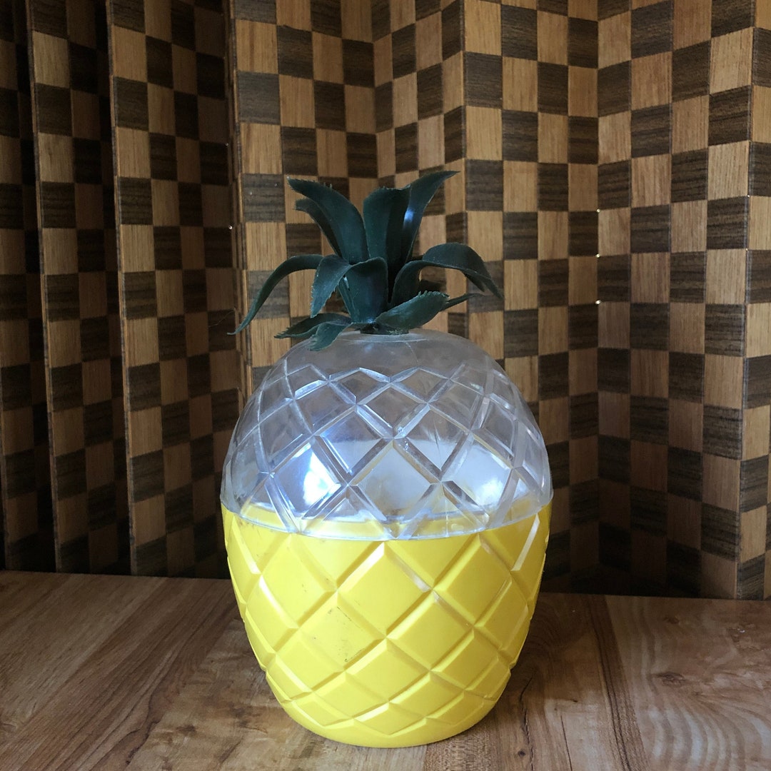 Vintage 70s Pineapple Shaped Container Giftique Pineapple Dusting ...