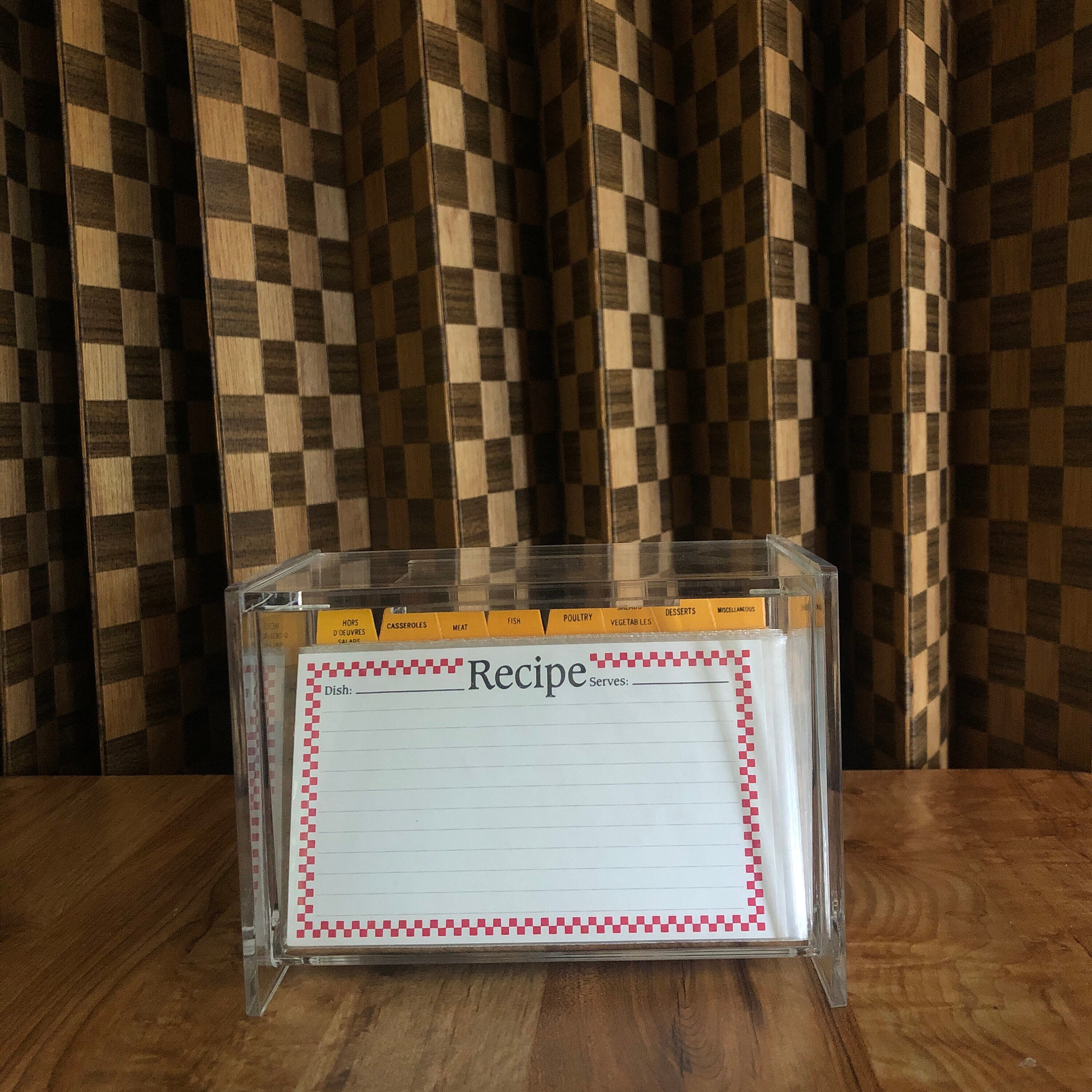 Acrylic Recipe Box