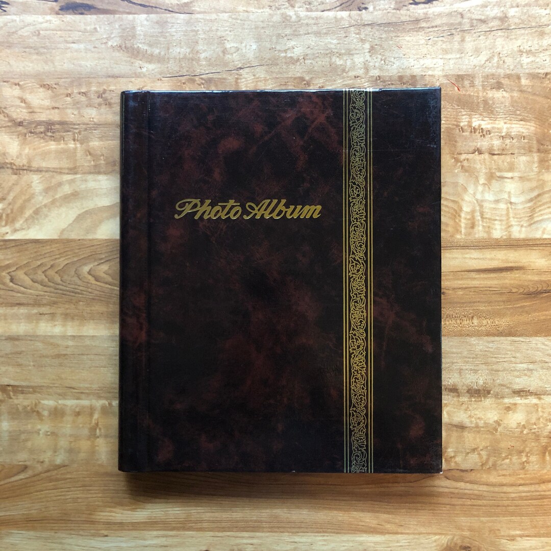 Vintage 60's 70's Brown and Gold Photo Album Scrapbook - Etsy