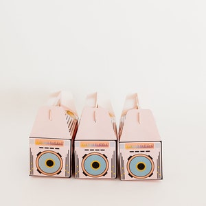 Music Radio Boombox Treat Boxes Music Party Favor Boxes Pink - Etsy