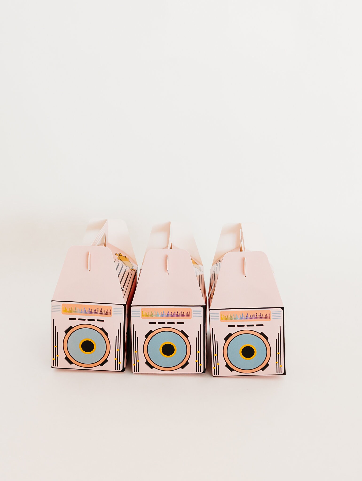 Music Radio Boombox Treat Boxes Music Party Favor Boxes Pink - Etsy