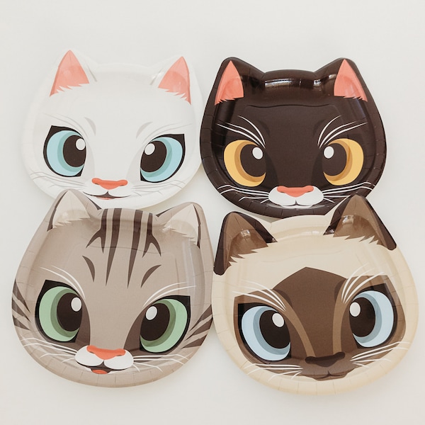 Cat Shaped Plates - Etsy