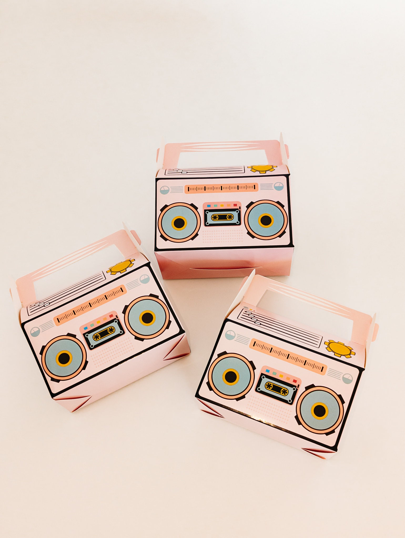 Music Radio Boombox Treat Boxes Music Party Favor Boxes Pink - Etsy