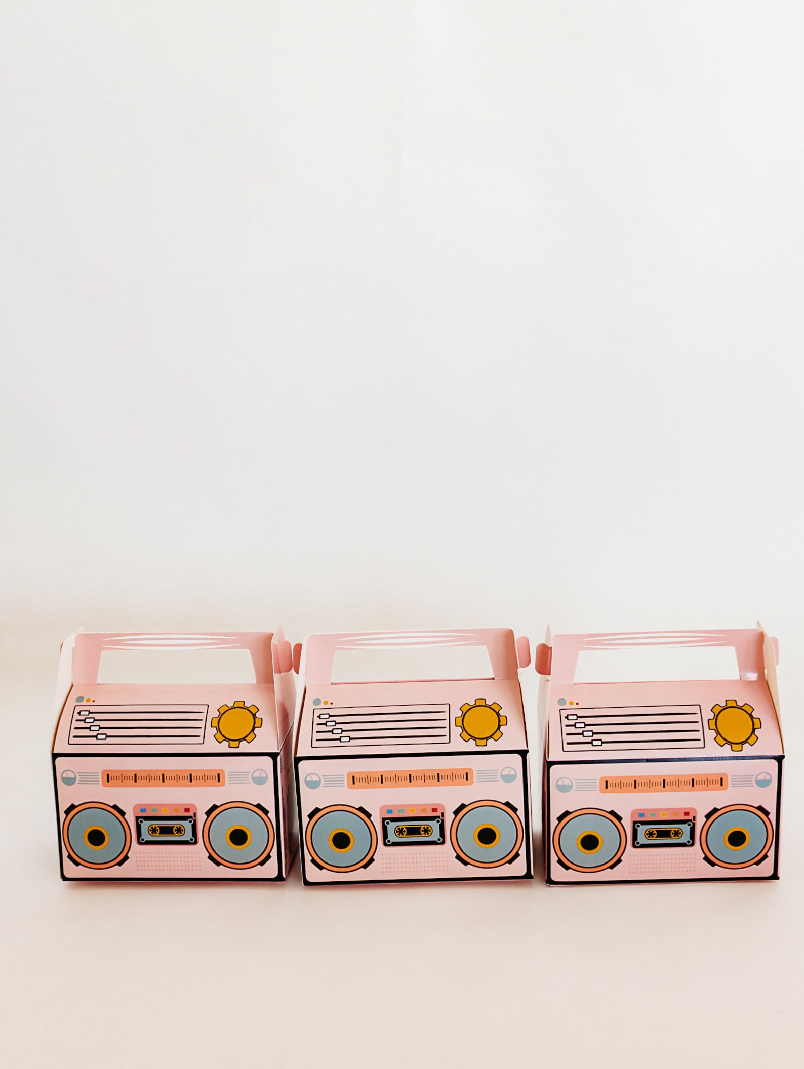 Music Radio Boombox Treat Boxes Music Party Favor Boxes Pink - Etsy