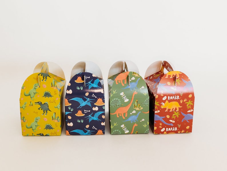 Dinosaurtreat Boxes, Dinosaur Party Favors, Favor Boxes, Dinosaur ...