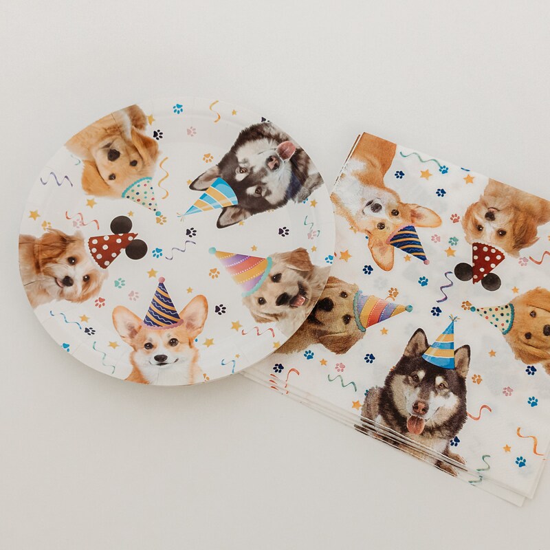 Puppy Dog Party Plates - Etsy