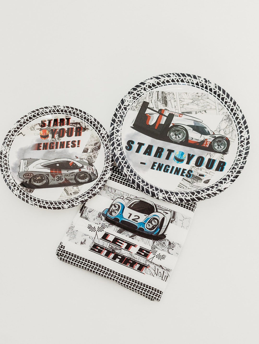 Racecar Plates Racecar Party Plates 7 Inch Plates Racecar Party Plates ...