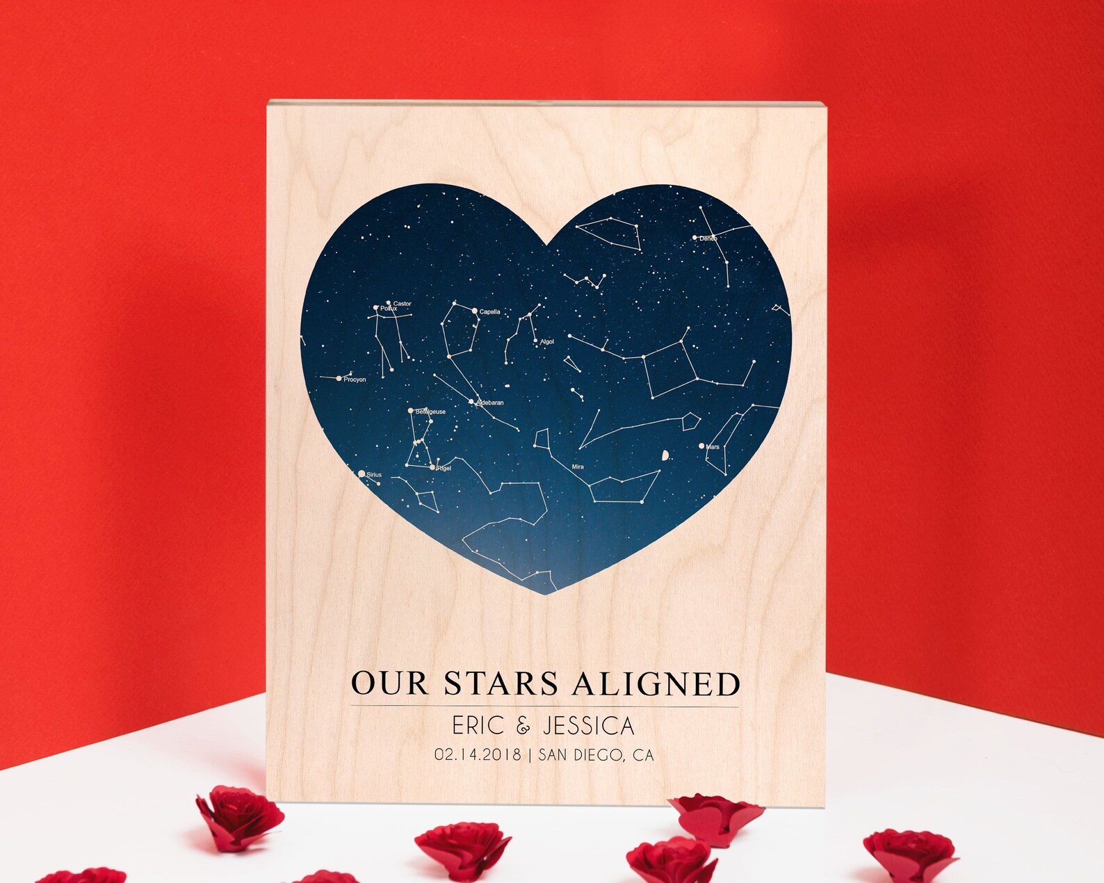 Valentines Gift for Boyfriend Star Map Heart Night Sky Print - Etsy