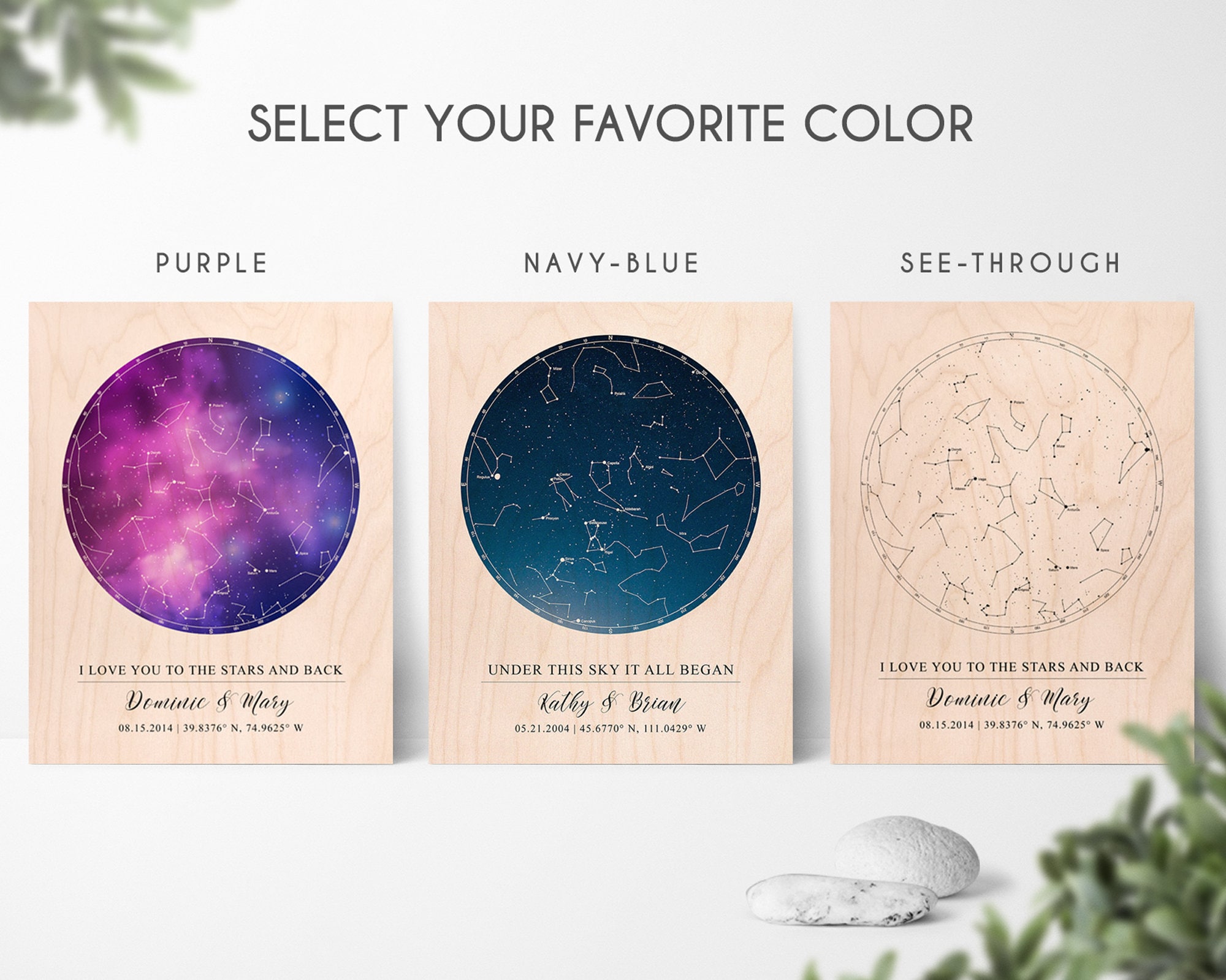 Custom Night Sky Star Map by Date Personalized Star Map on | Etsy