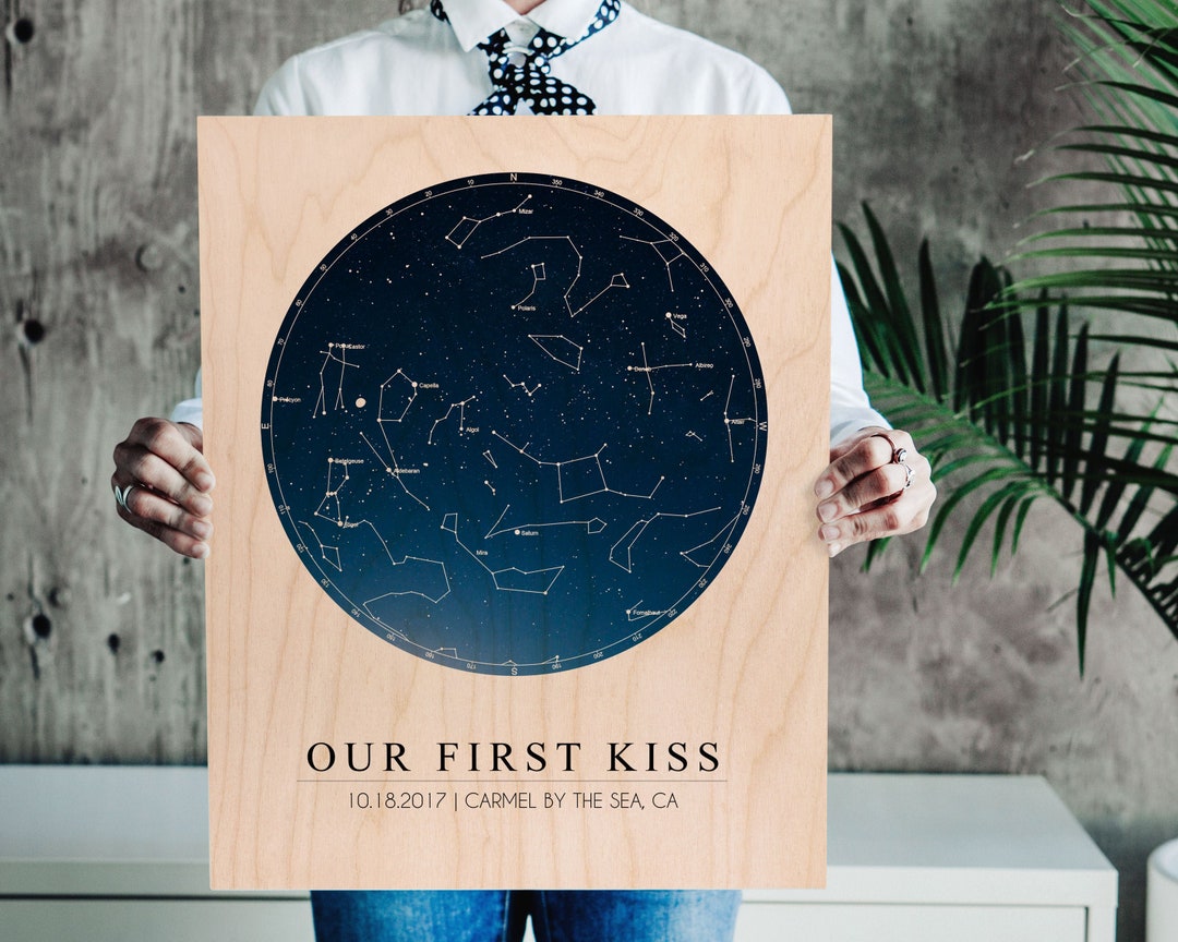 Mens Anniversary Gifts Custom Star Map on Date Gift for Boyfriend the ...