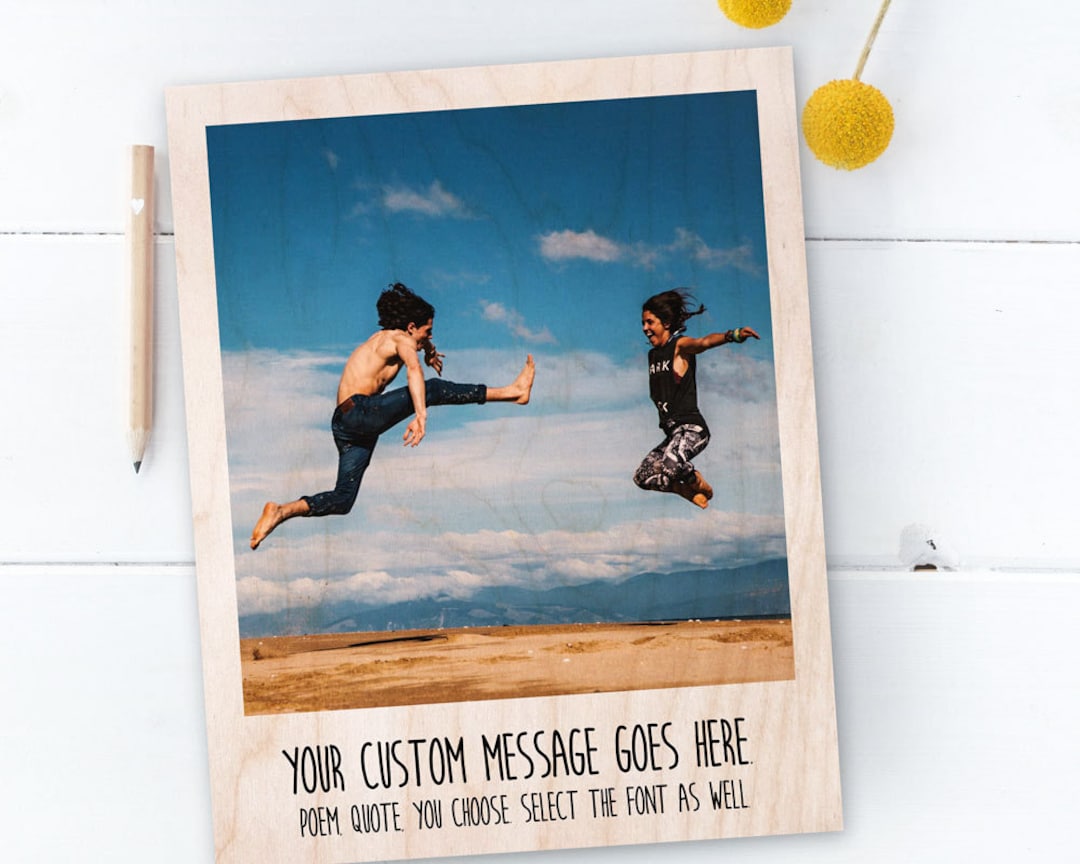 Personalized Picture Frame, Photo on Wood, Picture Frames Quotes ...