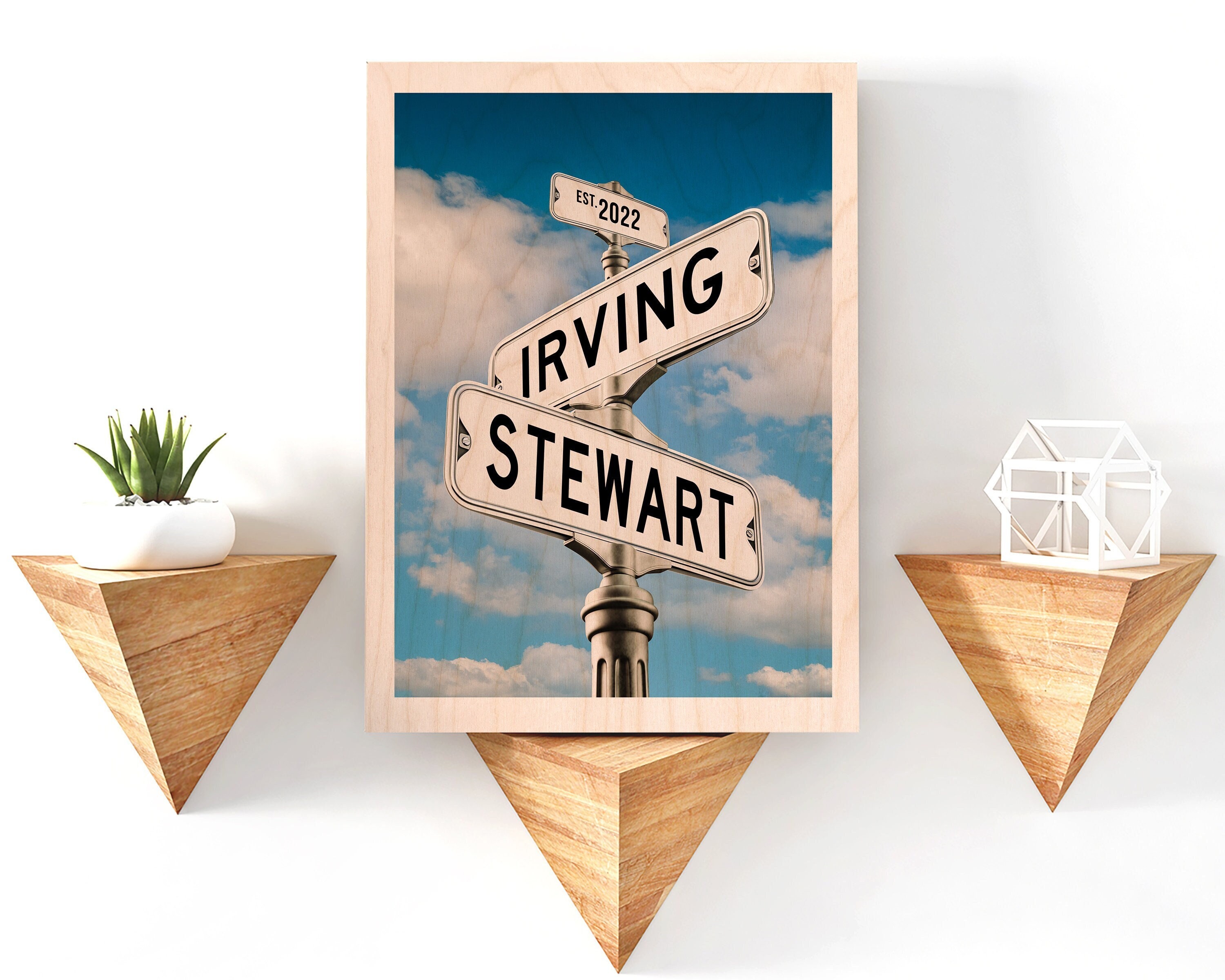Street Sign With Names Wedding Gift Personalized Engagement - Etsy