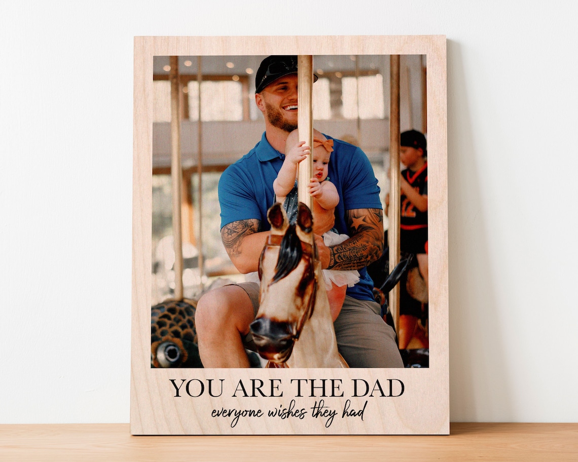 Dad Fathers Day Gift Photo on Wood Personalized Gift for Dad | Etsy