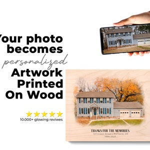 Custom Home Portrait Housewarming Gift First Home Gift Drawing From ...