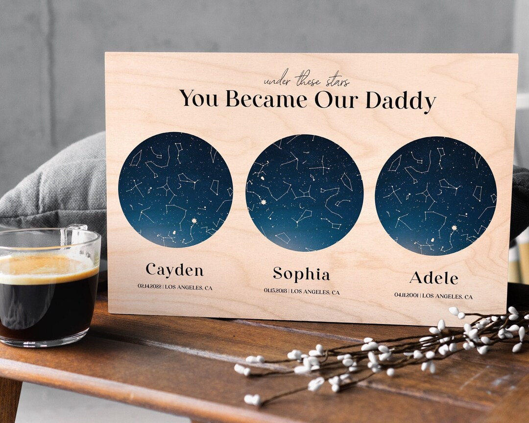 The Day You Became My Dad Fathers Day Gift From Kids - Night Sky ...