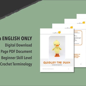Crochet Duck Amigurumi Pattern: Quigley the Duck Stuffed Toy (PDF) - Etsy