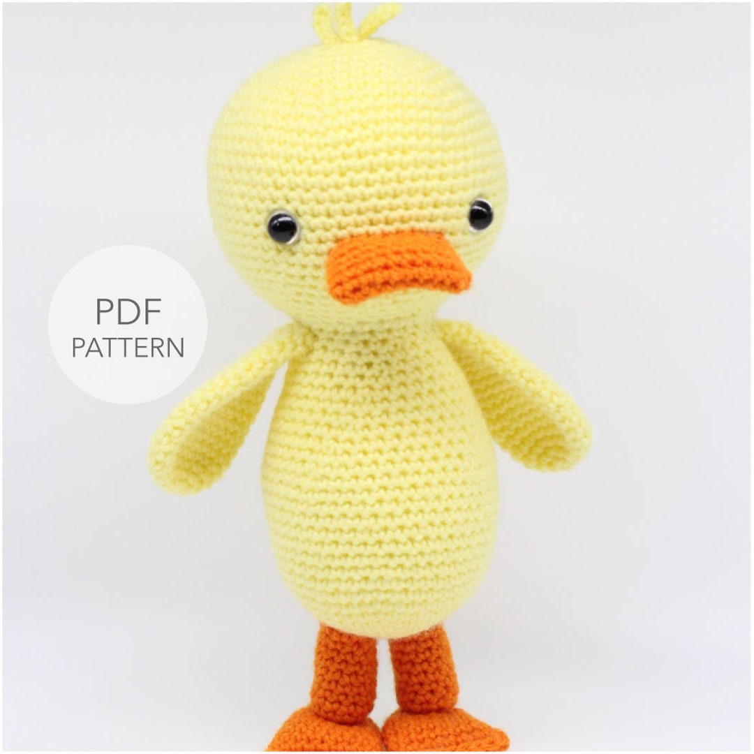Crochet Duck Amigurumi Pattern: Quigley the Duck Stuffed Toy (PDF) - Etsy
