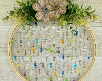 Bead Chicken Wire Suncatcher Hoop - Etsy