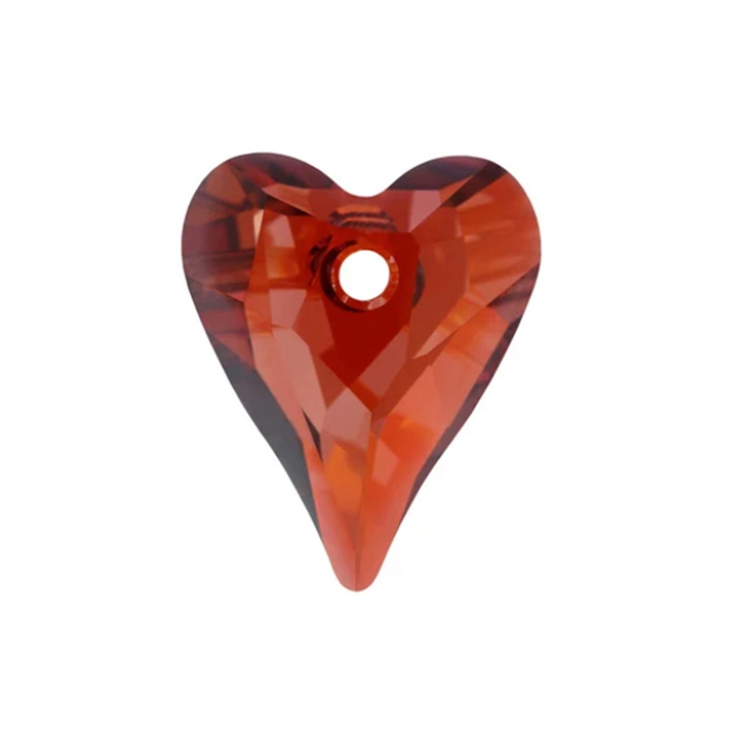 Swarovski Heart, 12mm, Red Magma, Swarovski Article 6240, Wild Heart ...