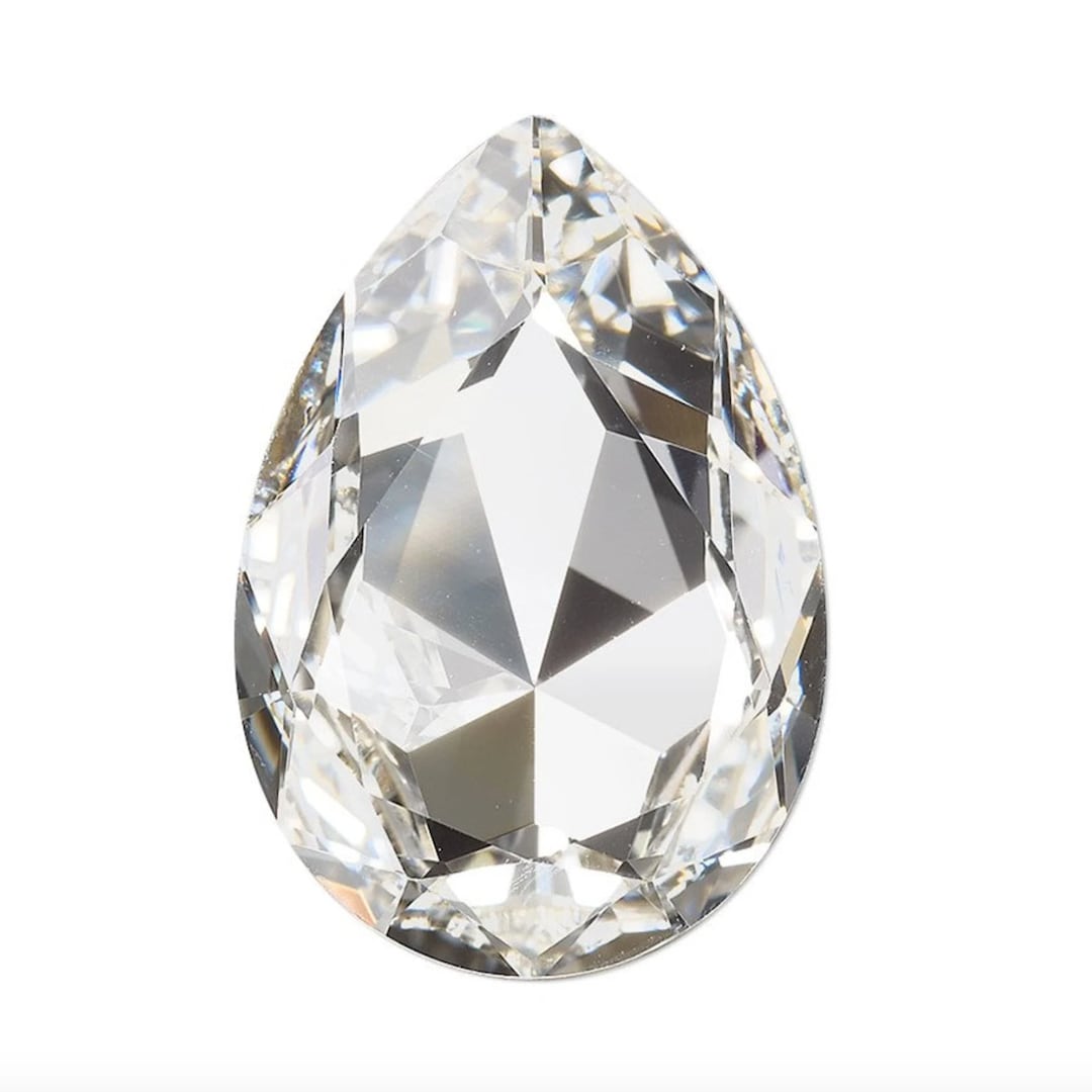 Crystal Clear Swarovski Pear Fancy Stone, Swarovski 4327 30mm, Foil ...
