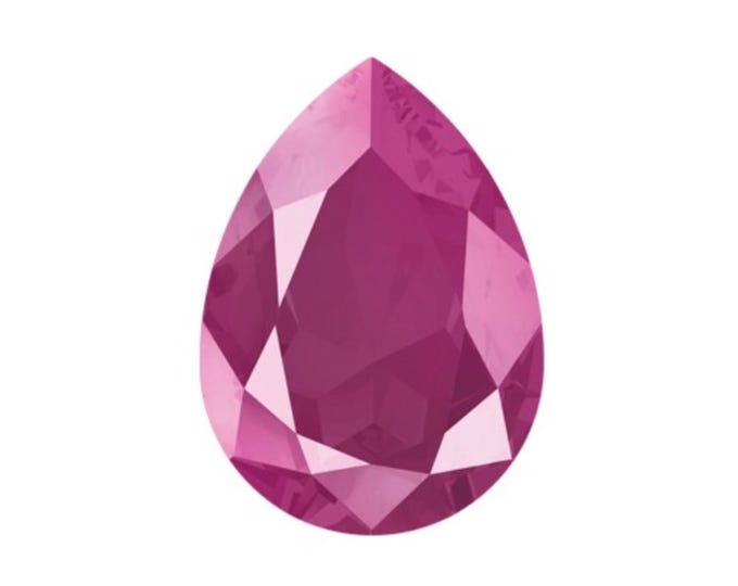 Peony Pink, 30mm Swarovski Pear Fancy Stone, Swarovski 4327, Teardrop ...