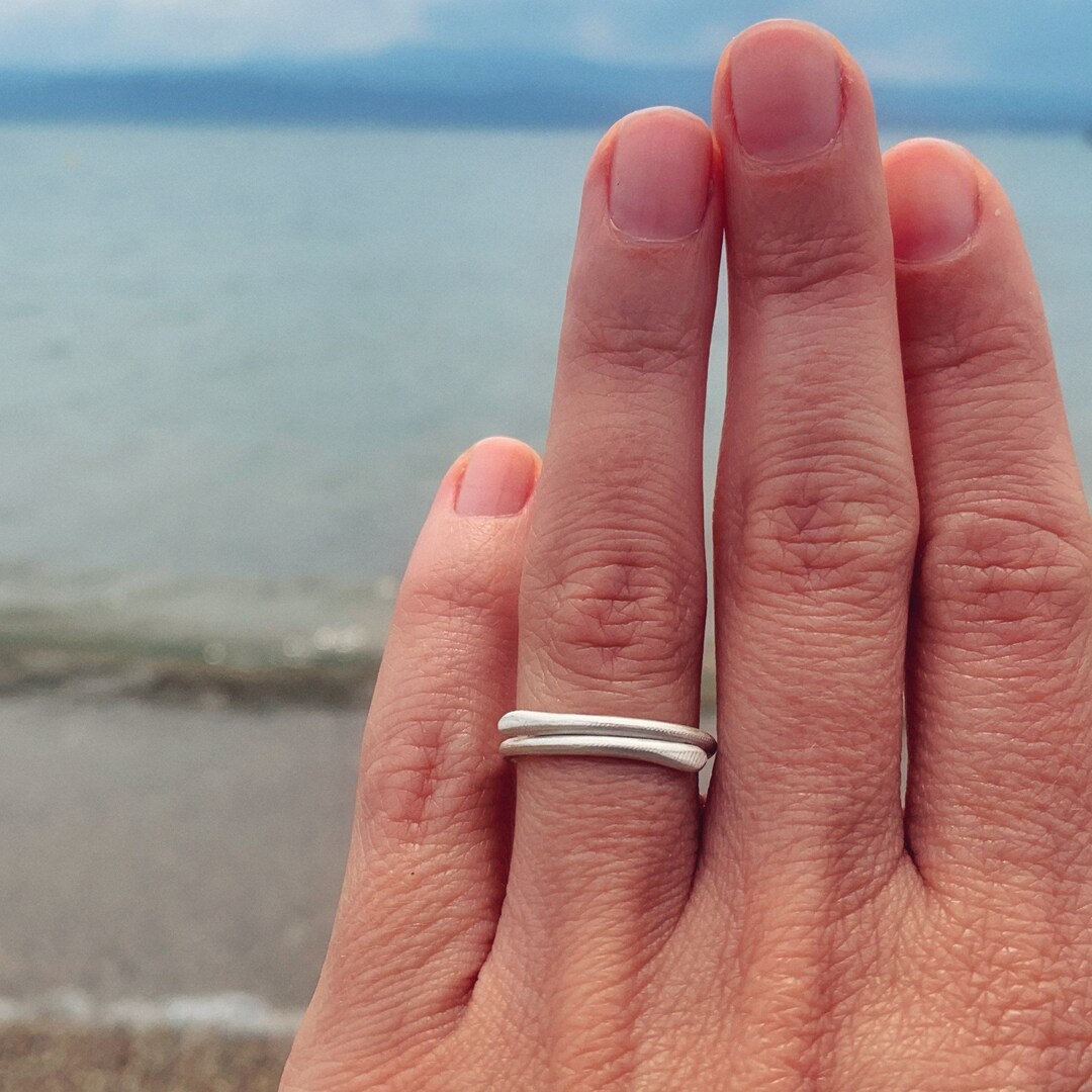 Salty Drops Silver925 Ring Minimal Ring Line Simplicity - Etsy