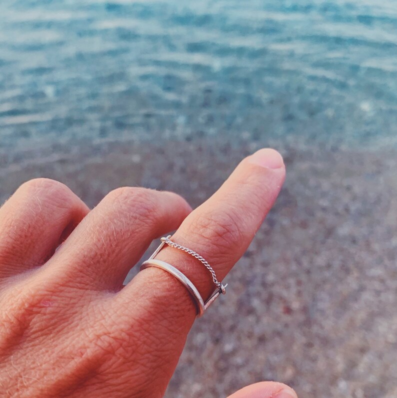 The Chain Series Silver925 Rings Chain Rings Ring Set | Etsy