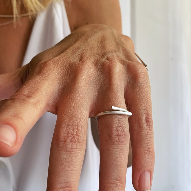 Salty Drops Silver925 Ring Minimal Ring Line Simplicity | Etsy