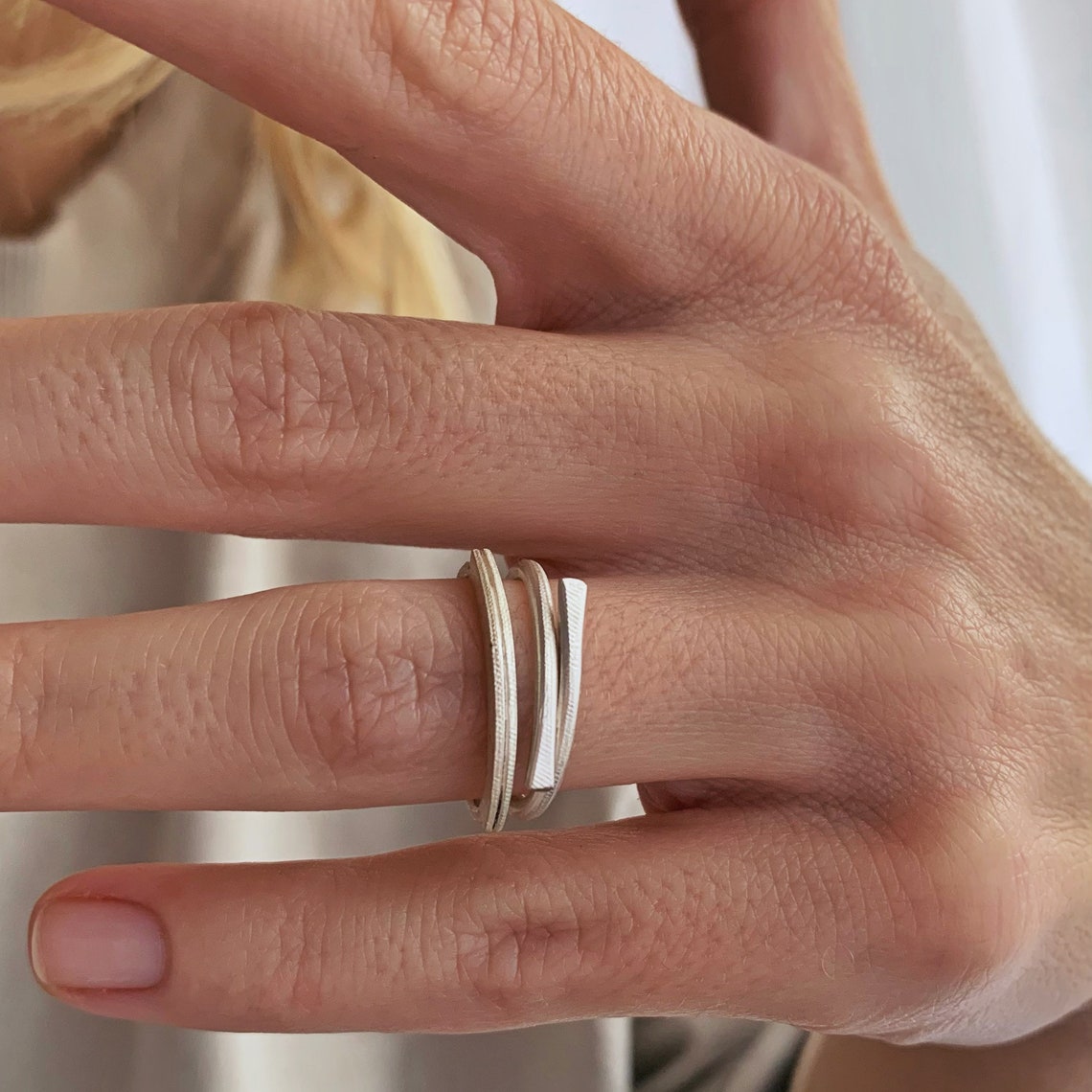 Salty drops silver925 ring minimal ring line simplicity | Etsy