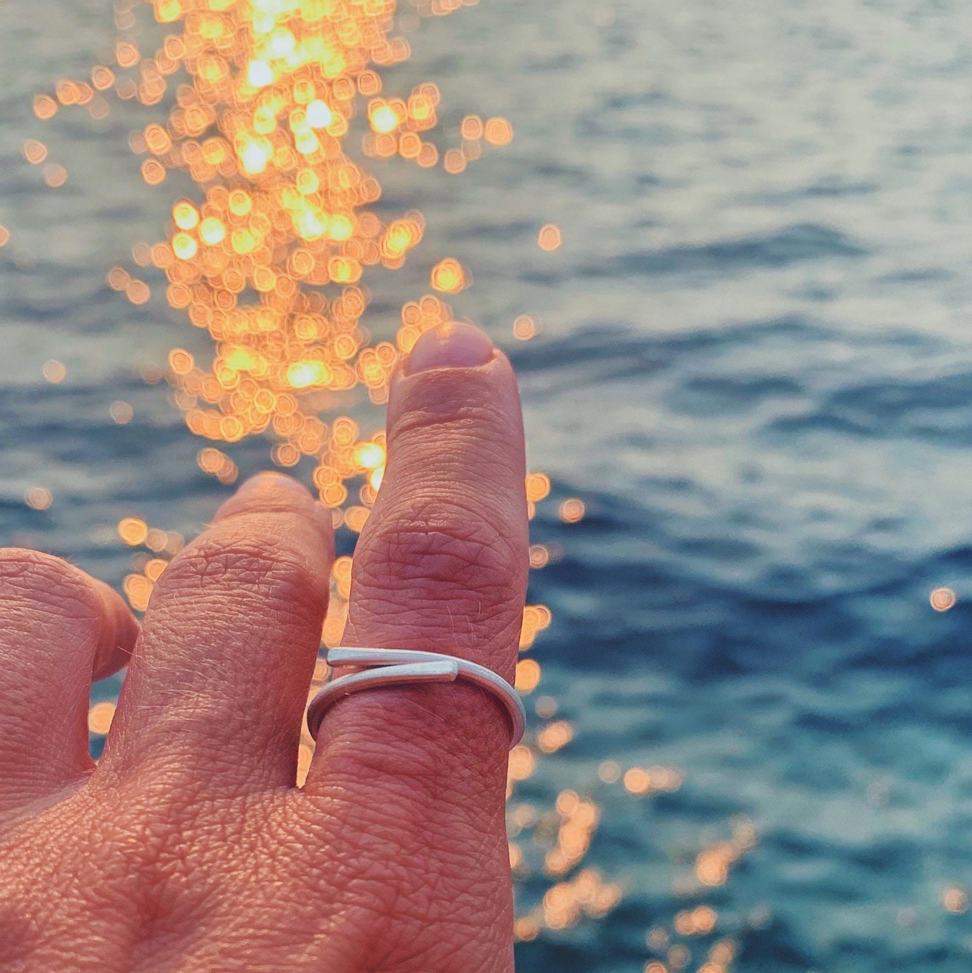 Salty Drops Silver925 Ring Minimal Ring Line Simplicity | Etsy