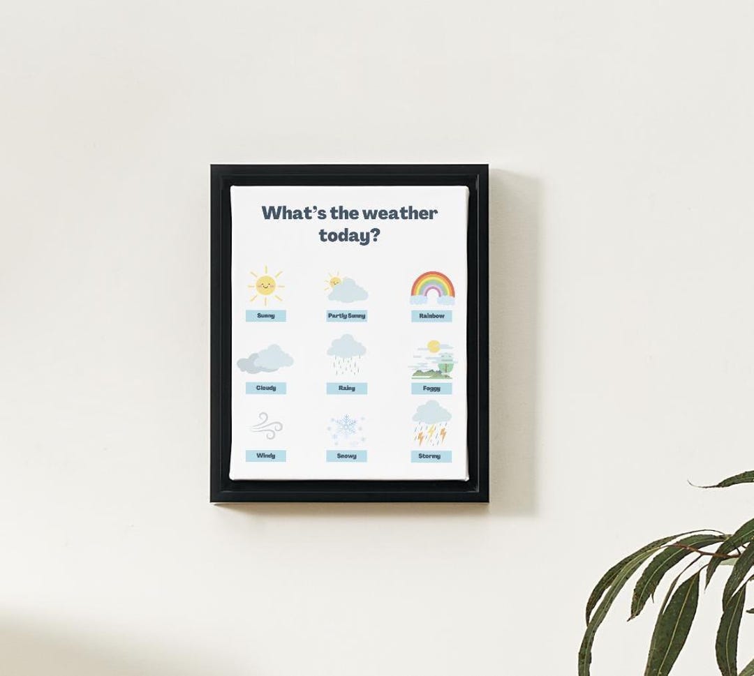 Weather Poster for Kids | Daily Weather Chart | Classroom & Homeschool ...