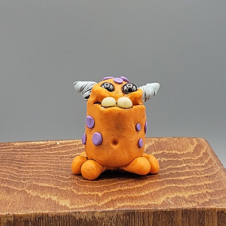 Goofball Monster Art Cute Polymer Clay Small Sculpture Funny Gift Art ...