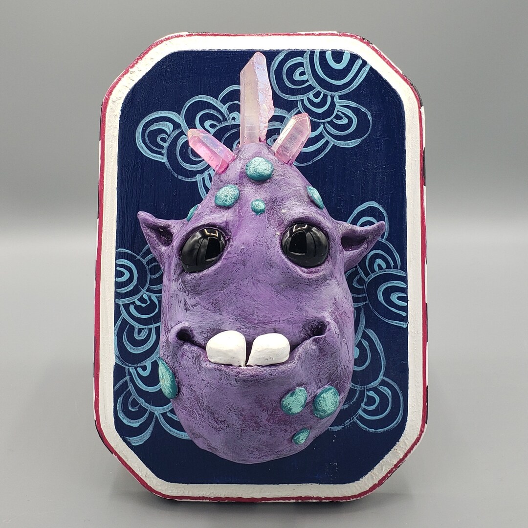Wall Monsters Trophy Faux Taxidermy Monster Art Funny Crystal Sculpture ...