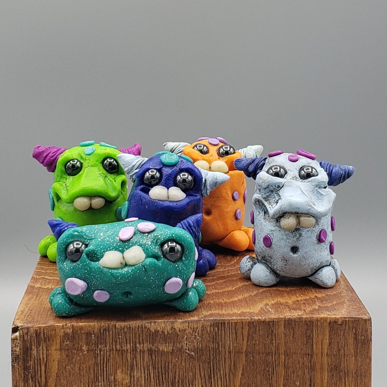 Goofball Monster Art Cute Polymer Clay Small Sculpture Funny Gift Art ...