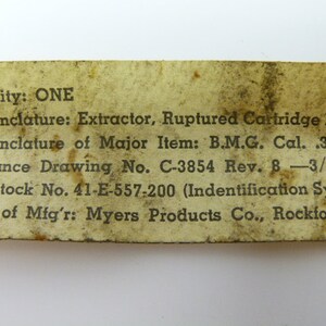 One .30cal Broken Shell Extractor Tool Browning BMG 1919 1917 1919A4 ...