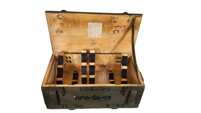 Cold War Era Czech RPG SK-75 Wooden Crate Ammo Box for - Etsy