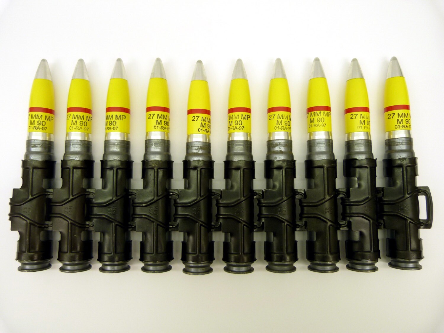 inert 27mm Mauser BK-27 Cannon Ammo 10 ROUND BELT shell